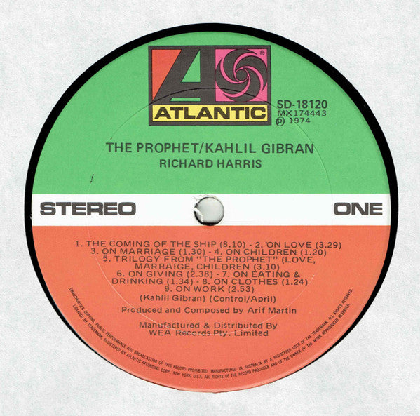Khalil Gibran, Richard Harris - The Prophet – Five Buck Bin