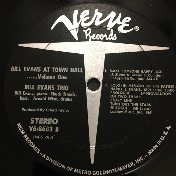 The Bill Evans Trio - Bill Evans At Town Hall (Volume One) – Five Buck Bin