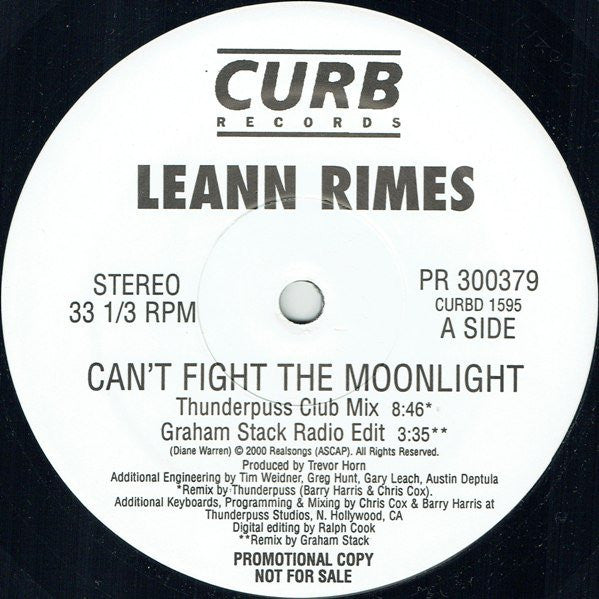 12" Single: LeAnn Rimes - Can't Fight The Moonlight – Five Buck Bin